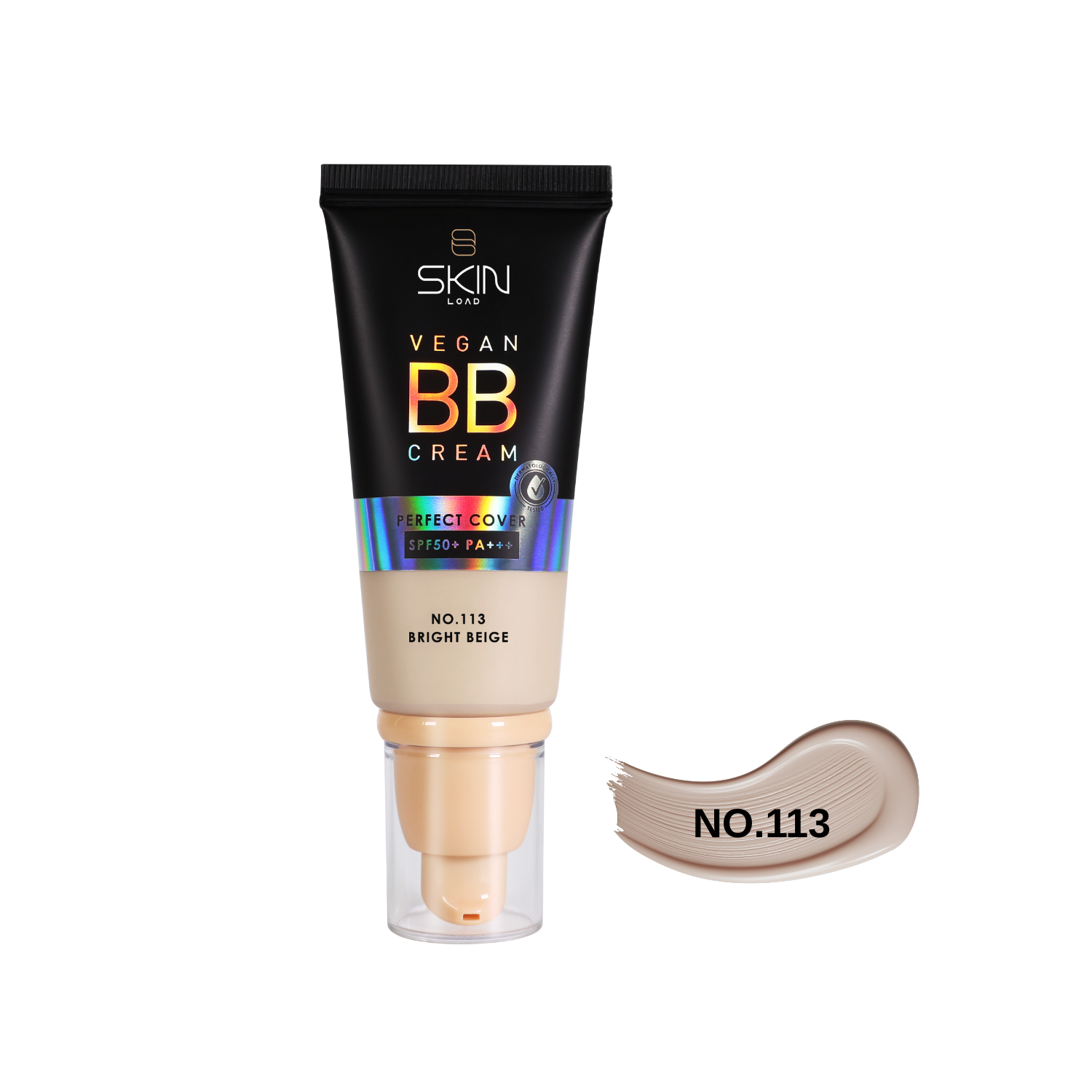 Vegan BB Cream SPF50+ #113 Bright Beige – Light Tone Cover 55ml | Skin Load